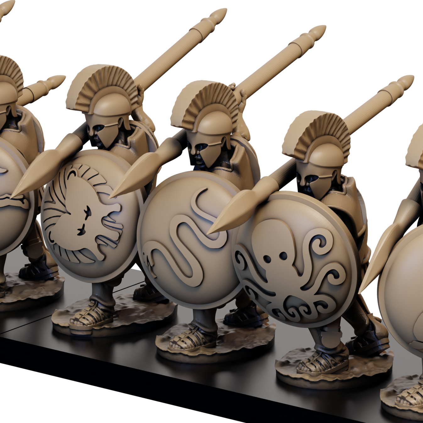 15mm Later Greek Armoured Hoplite Attacking Unit – Plastic Soldier 3D