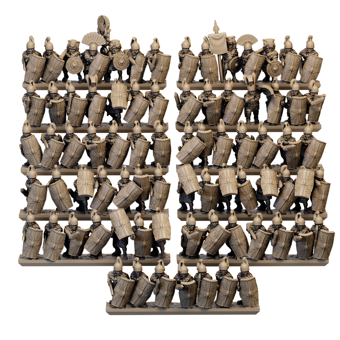 10mm Late Republic Roman Veteran Legionaries Attacking Unit - Figure O ...