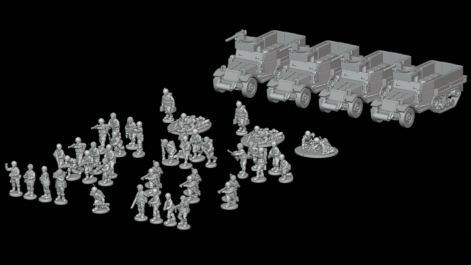 12mm WW2 USA Europe – Plastic Soldier 3D