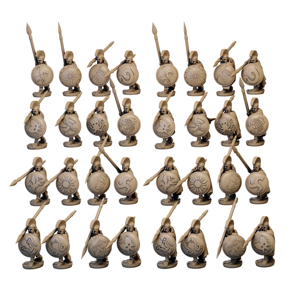 15mm Later Greek Armoured Hoplite Attacking Unit – Plastic Soldier 3D