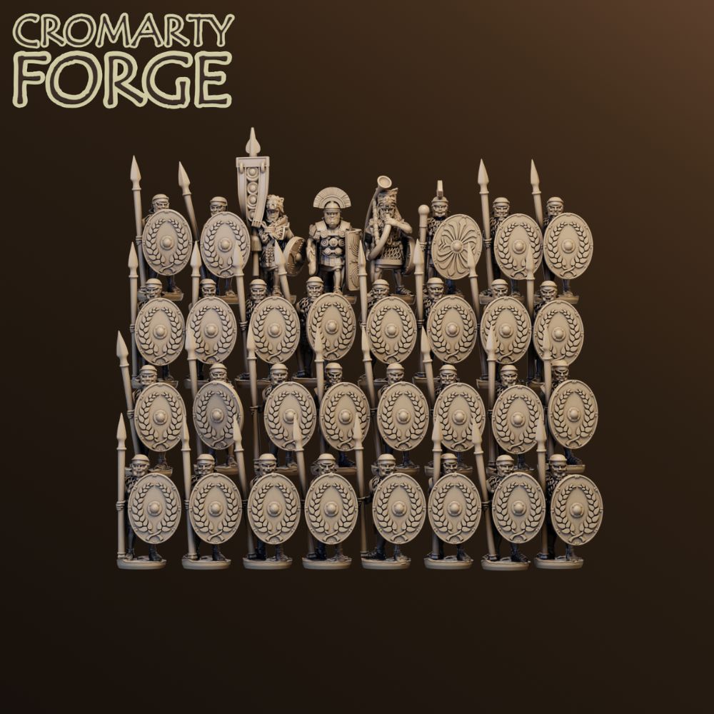 20mm Early Imperial Roman Auxiliaries Standing Unit – Plastic Soldier 3D