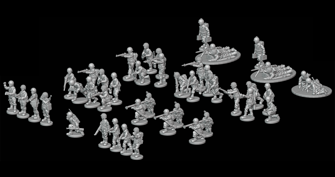WW2 USA Europe ETO 44-45 Armoured Infantry Platoon 15mm – Plastic ...